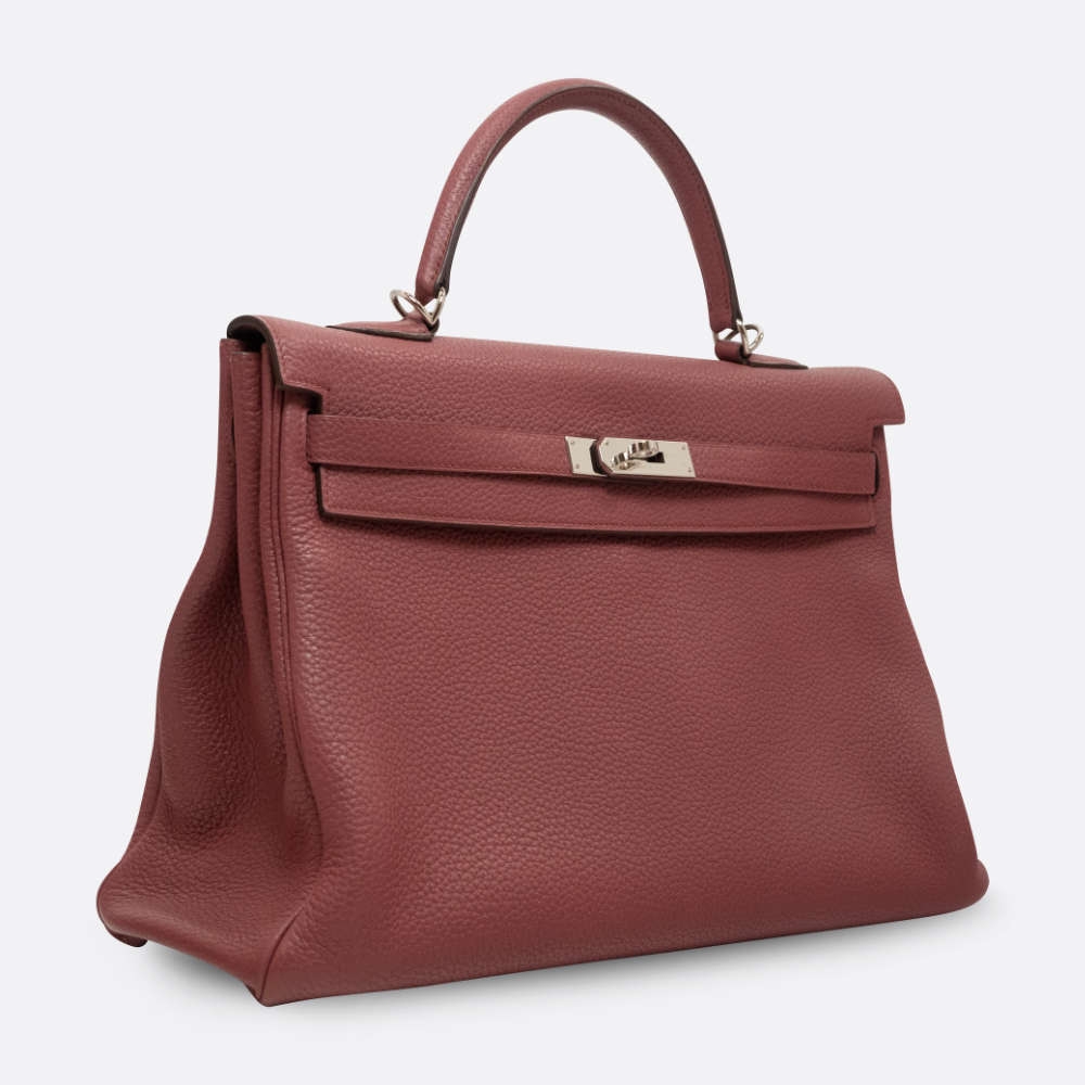 HERMES KELLY RETOURNE 35 ROSE DE BOISE CLEMENCE - BJ Luxury
