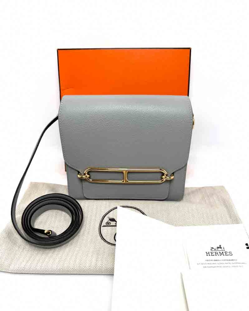 HERMES ROULIS 18 BLEU GLACIER EVERCOLOR - BJ Luxury